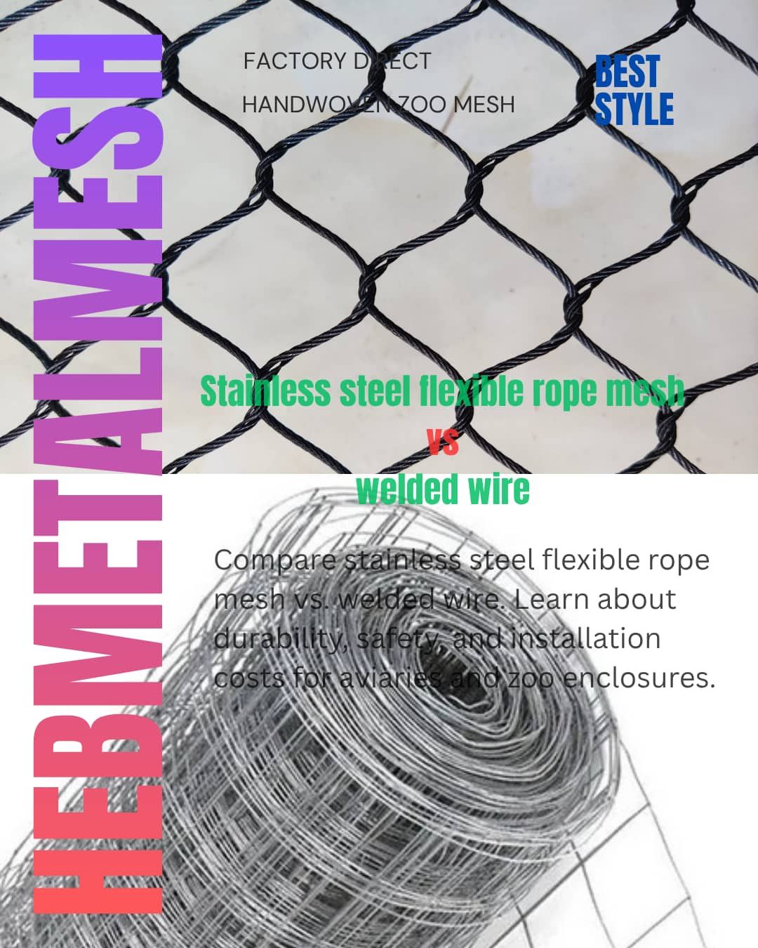 Stainless Steel Flexible Rope Mesh vs. Welded Wire: Which is Better?