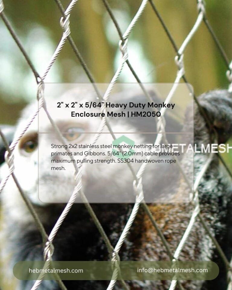 Monkey Net – Heavy-Duty Stainless Steel Enclosure Mesh for Primate ...